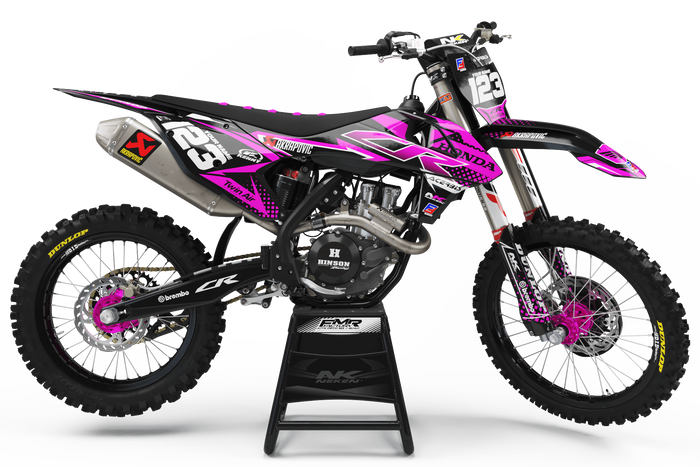 Dirt bike graphics kits honda FACTORY ENERGY Pink: Very high quality ...