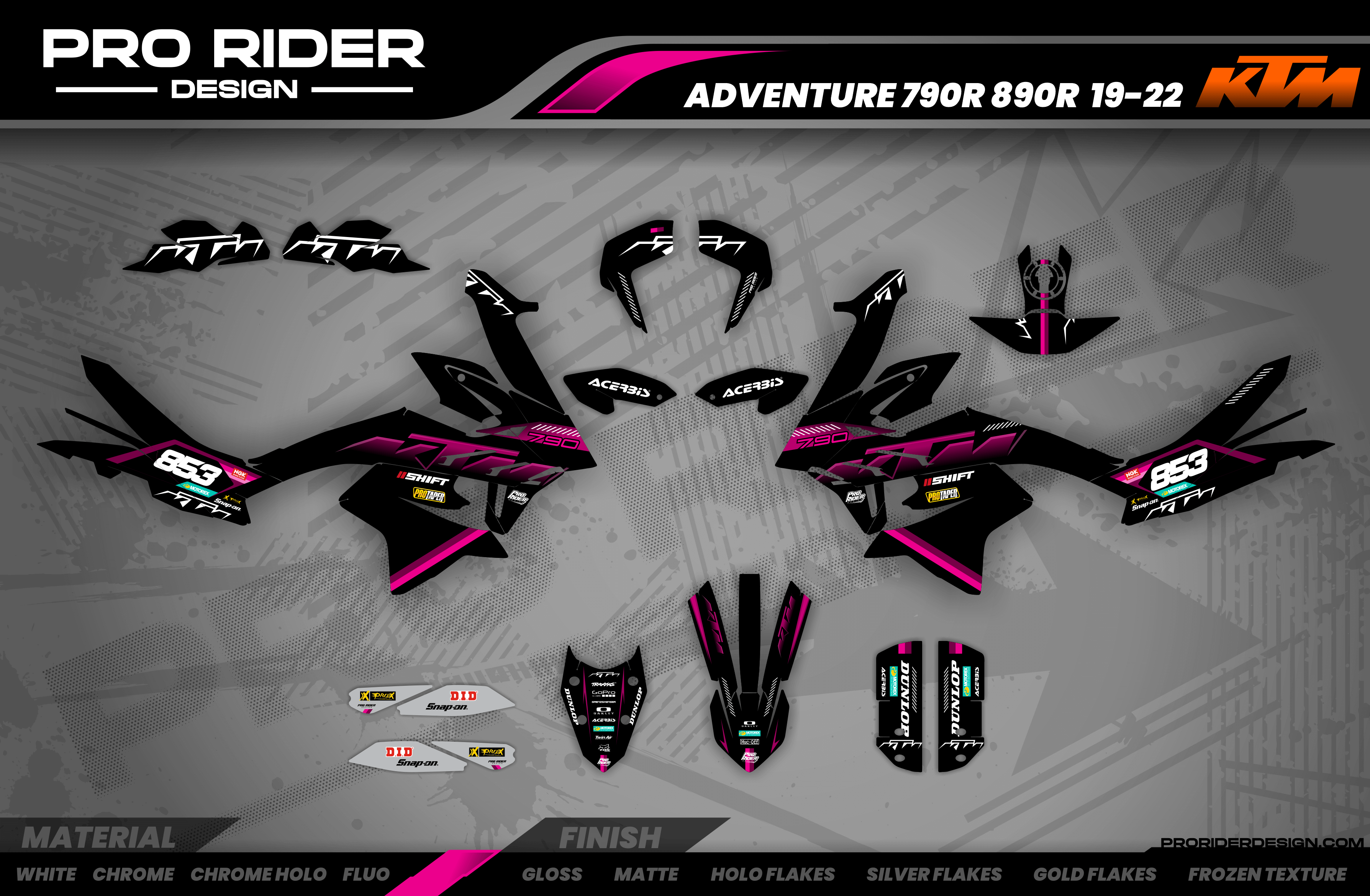 KTM Graphics SX XC SXF XCF EXC.. | Shadow Edition | Black pink – Pro ...